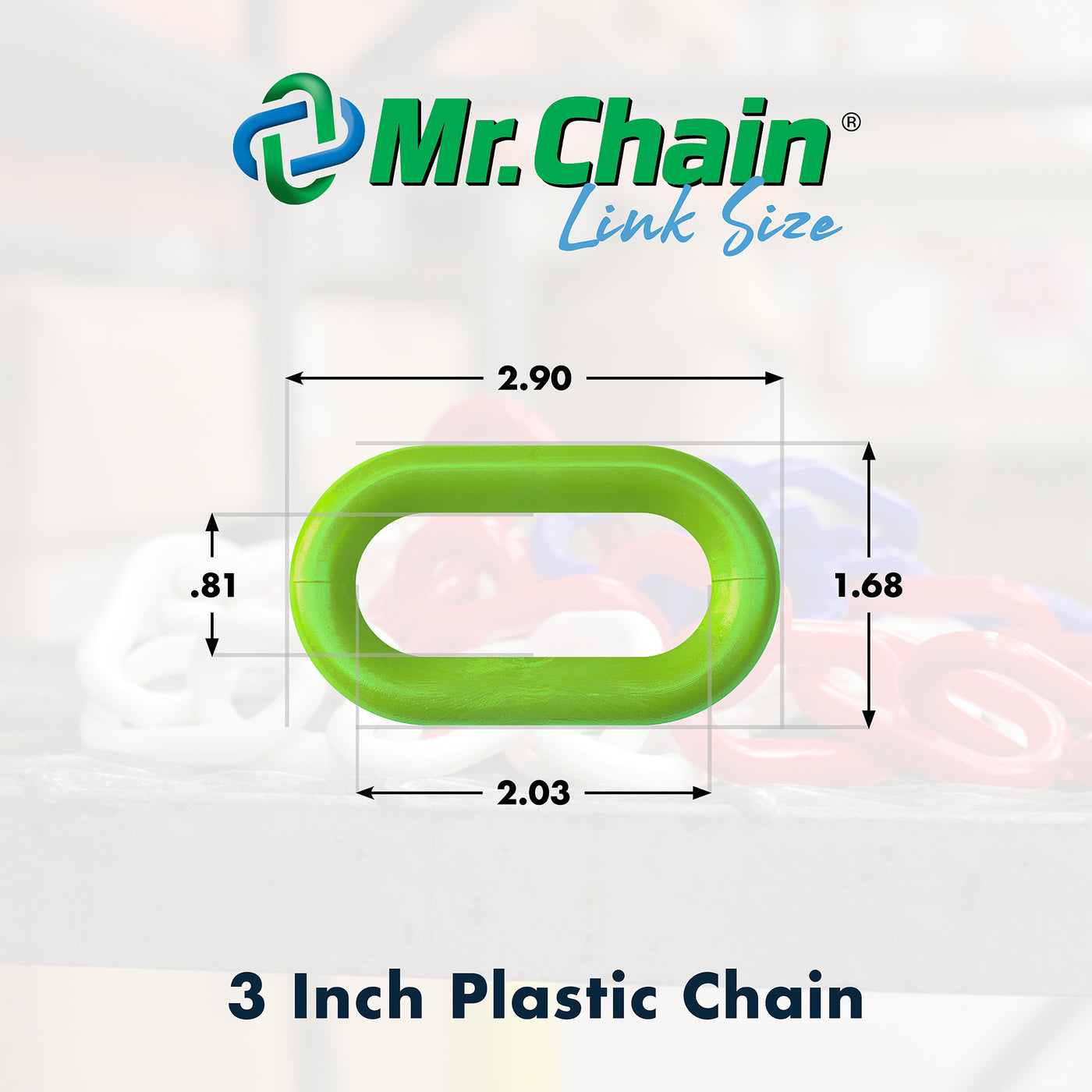 Safety Orange Plastic Chain — Mr. Chain