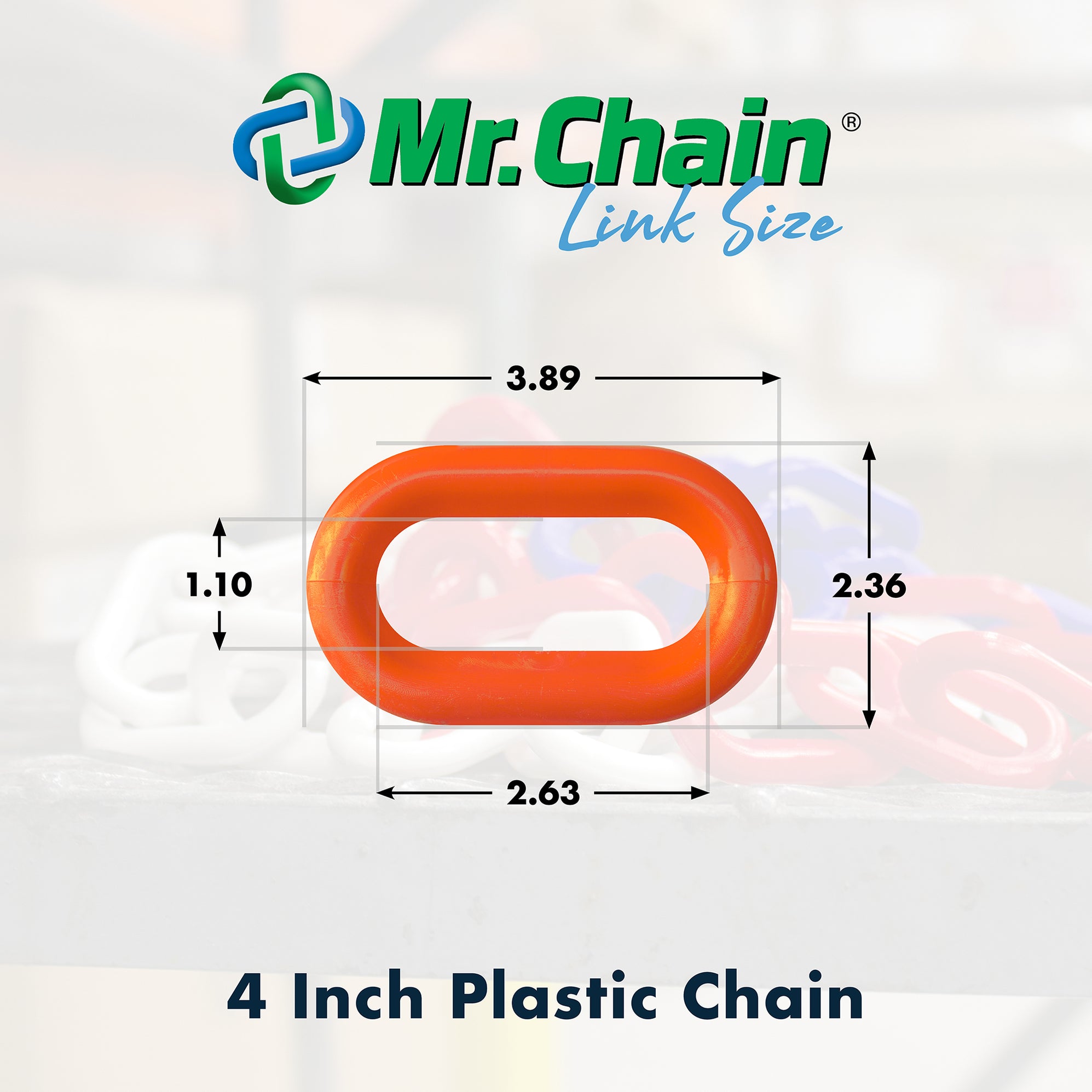 Safety Orange Plastic Chain — Mr. Chain
