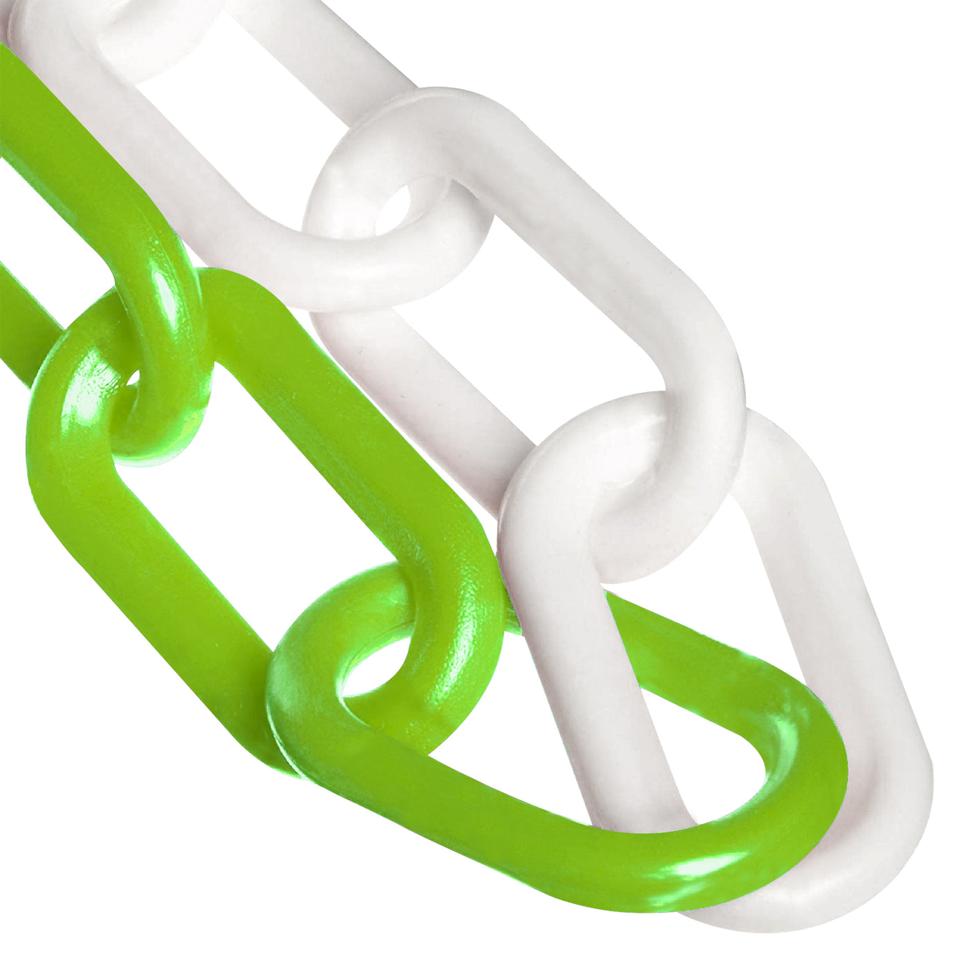 Safety Green and White Plastic Chain — Mr. Chain