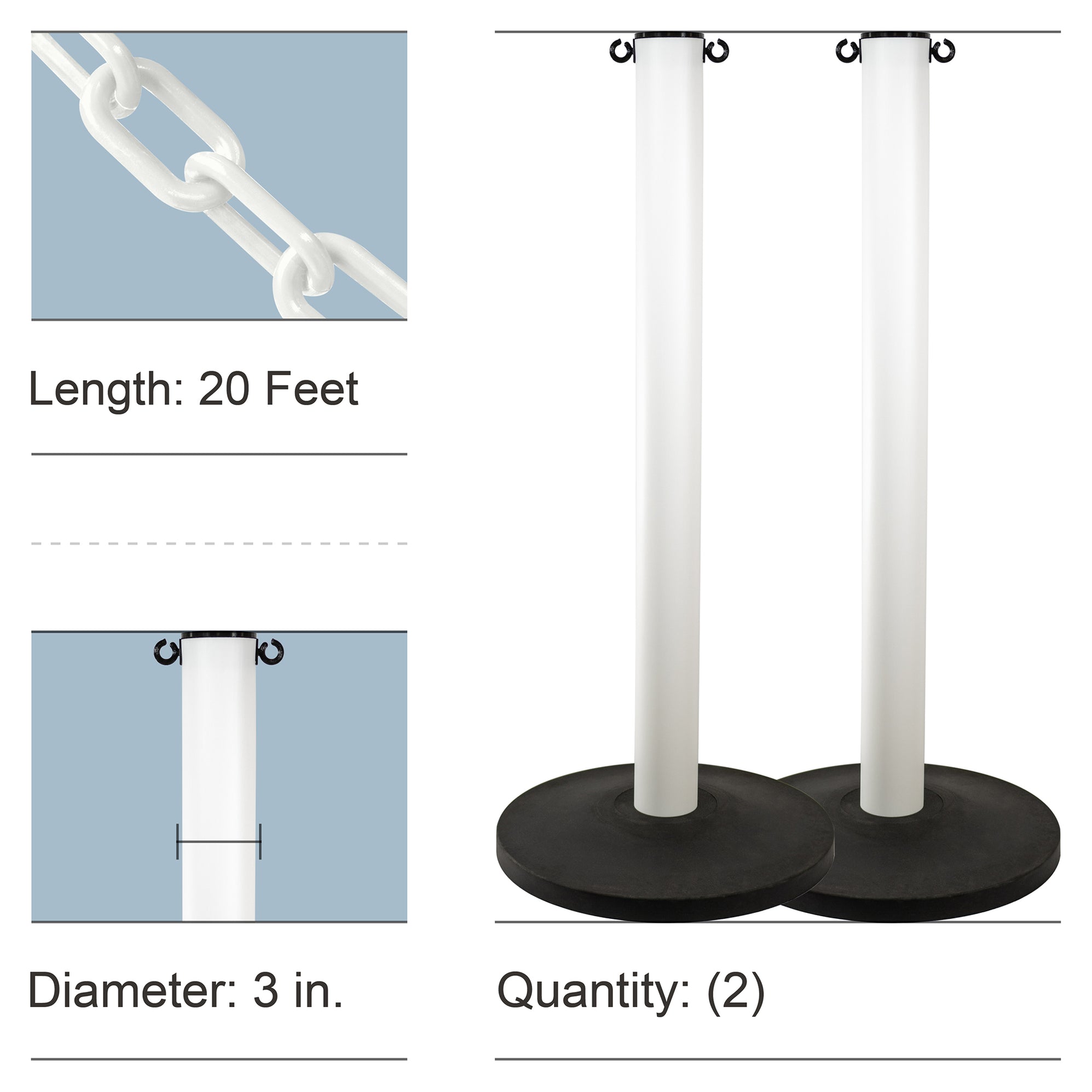 Industrial Stanchion Kits with Plastic Chain — Mr. Chain