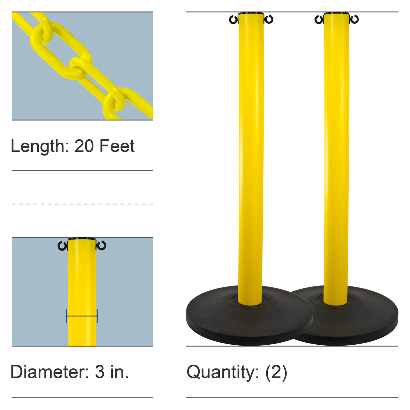 Industrial Stanchion Kits with Plastic Chain — Mr. Chain