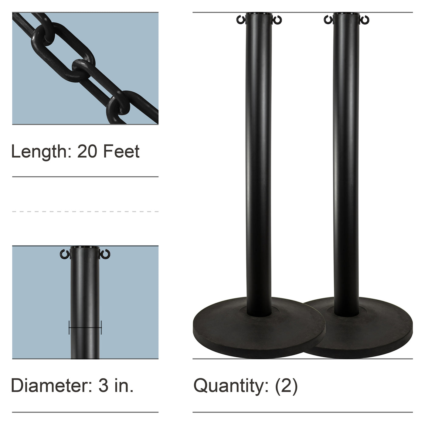 Industrial Stanchion Kits with Plastic Chain — Mr. Chain