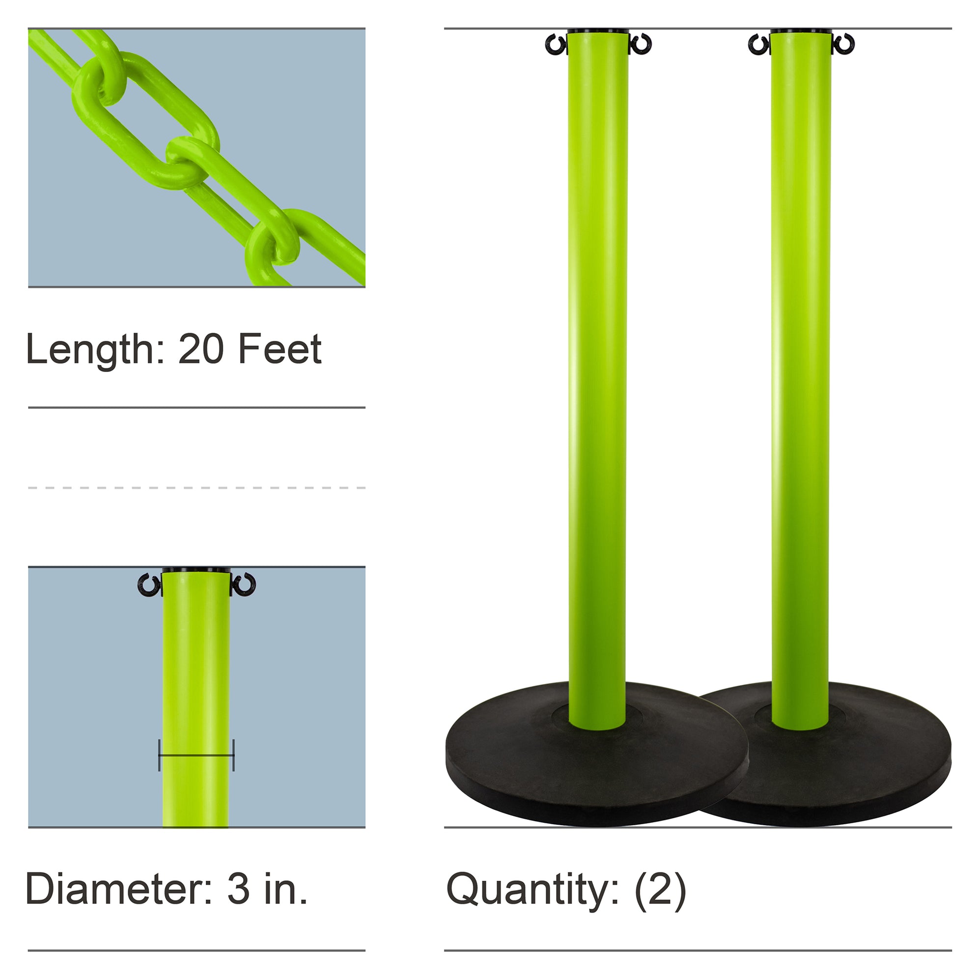 Industrial Stanchion Kits with Plastic Chain — Mr. Chain