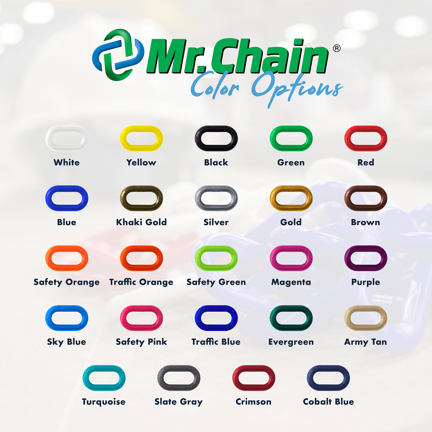 Blue and White Plastic Chain — Mr. Chain
