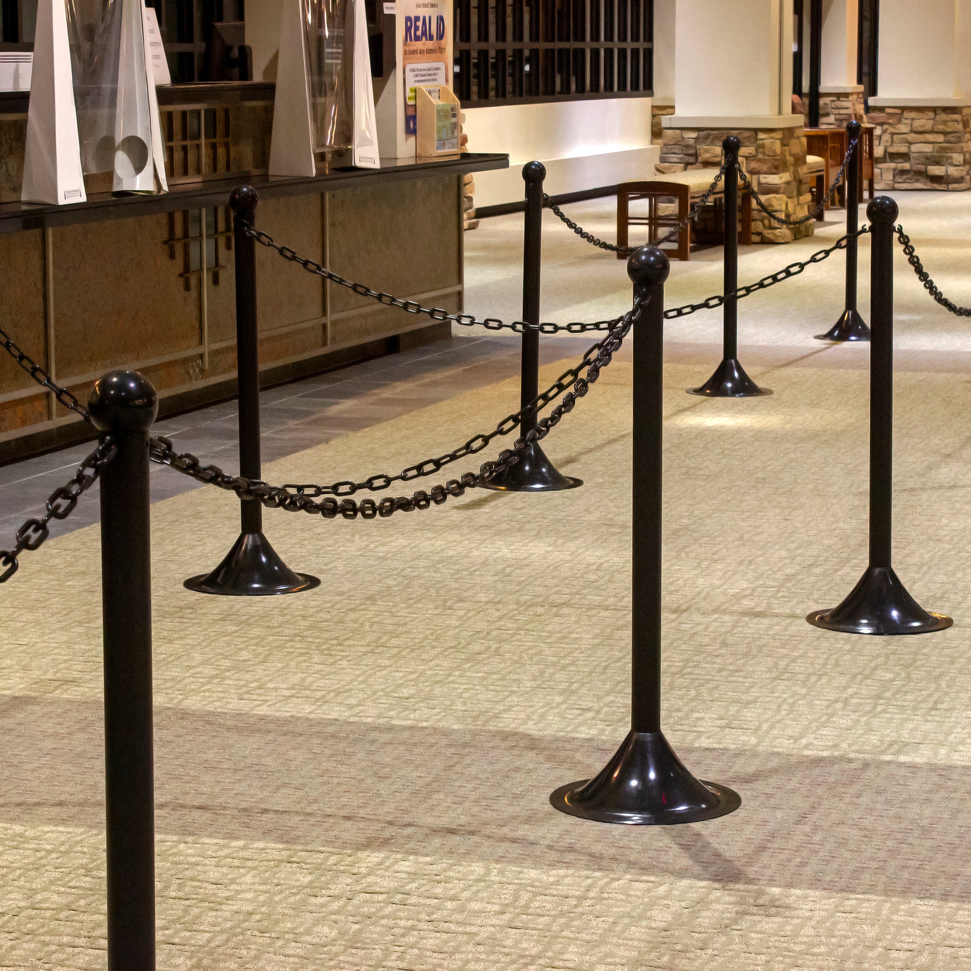 Stowable Stanchion Kits with Plastic Chain — Mr. Chain