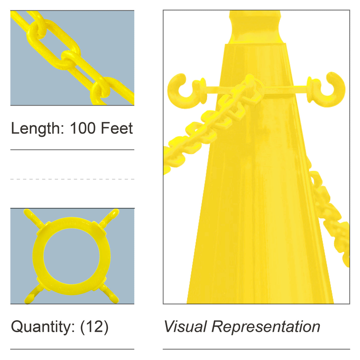 Cone Chain Connector (C3™) Kit with Plastic Chain — Mr. Chain